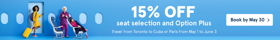Option Plus, more privileges and services in Economy Class | Air Transat